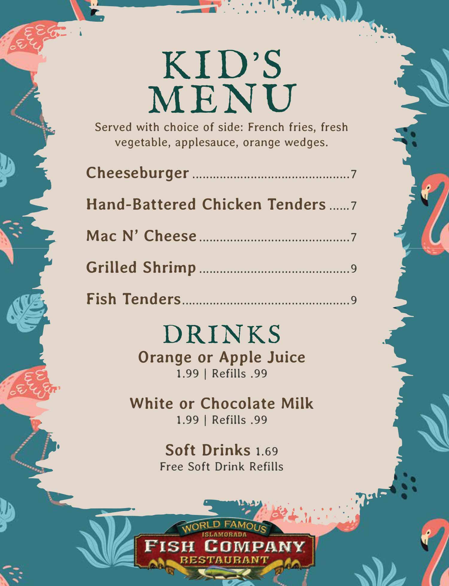 Keys Menu | Islamorada Fish Company