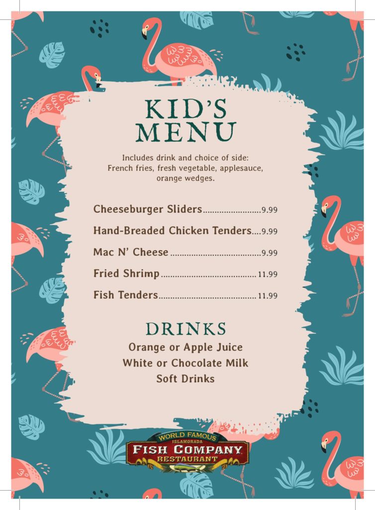 Keys Menu | Islamorada Fish Company
